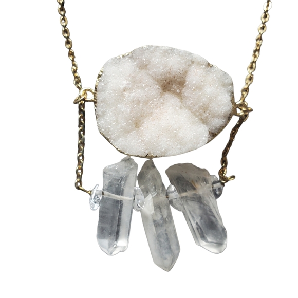 Cara Ny | Jewelry | Designer Cara Ny Quartz Crystal Necklace | Poshmark